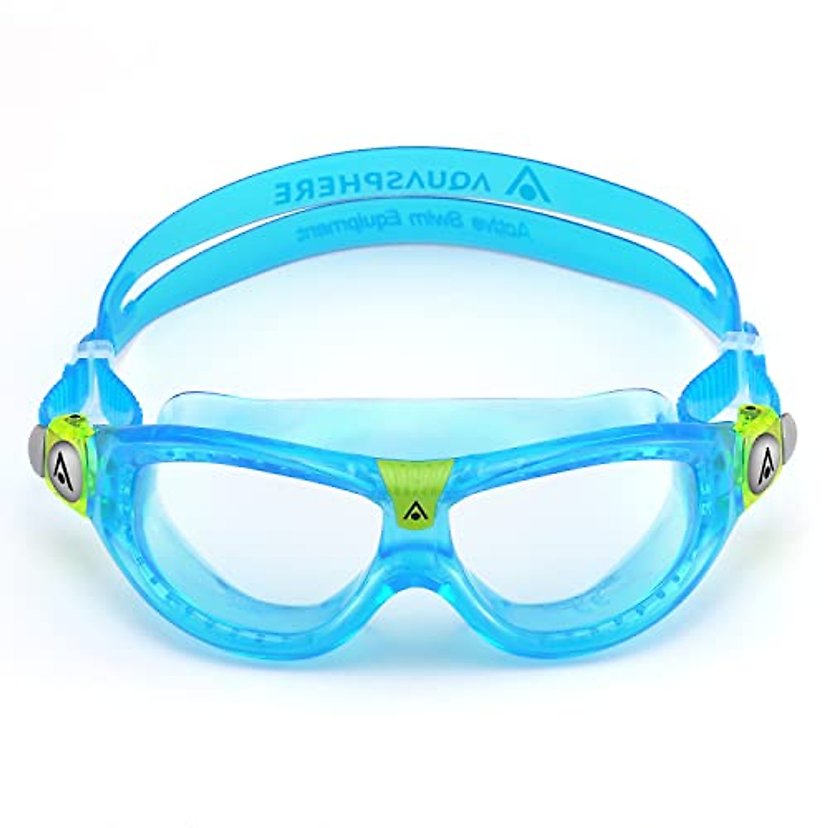 Aqua Sphere Seal Kid 2 Kids Swim Goggles - Ultimate Underwater Vision with Comfort, Anti Scratch Lens & Hypoallergenic | Unisex Children, Clear Lens, Turquoise/Turquoise Frame (MS5064343LC)