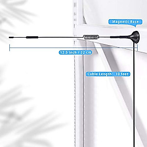 Bingfu 4G LTE 7dBi Magnetic Base MIMO TS9 Antenna (2-Pack) Compatible with Verizon AT&T T-Mobile Sprint 4G LTE Mobile Hotspot MiFi Router Cellular Mobile Broadband Modem USB Modem Dongle Adapter