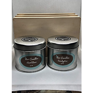 Root Beer 8 oz Tin Jar Pure Soy Wax Candle Hand Poured in the USA