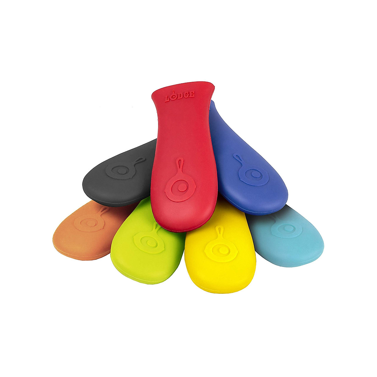 Lodge Silicone Hot Handle Holder - Red Heat Protecting Silicone Handle for Lodge Cast Iron Skillets with Keyhole Handle