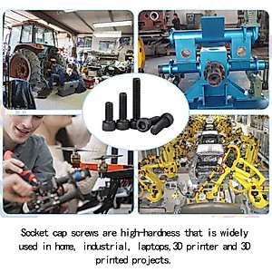 30 Pcs M6-1 x 30mm Hex Socket Head Cap Screws, 12.9 Grade Alloy Steel, Allen Socket Drive, Black Oxide Finish, Machine Thread，Full Thread （30 Pcs M6-1 x 30mm）