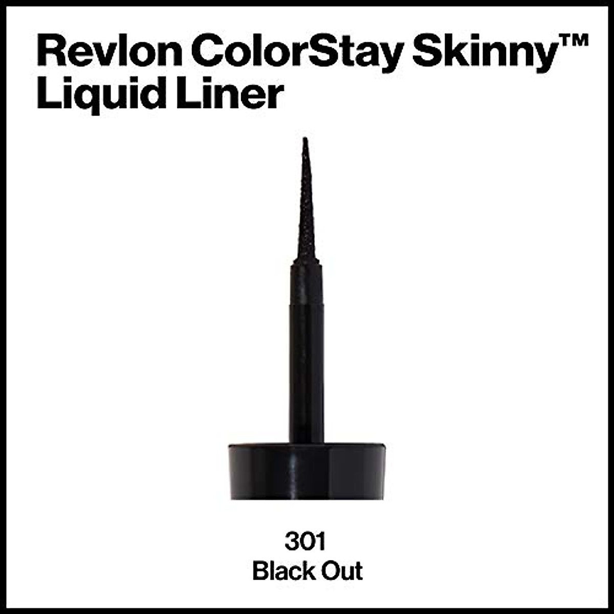 Revlon Skinny Liquid Eyeliner, ColorStay Eye Makeup, Waterproof, Smudge-proof, Longwearing with Ultra-Fine Tip, Black Out, 0.08 oz