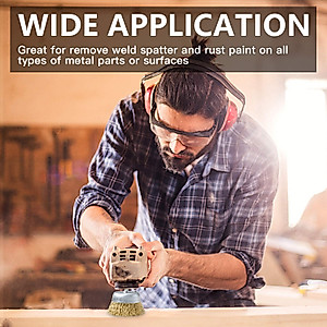 WENORA Brass Wire Brush for Drill Set 9 Pack, Brass Wire Wheel for Drill 1/4 Inch Hex Shank, Wire Cup Brush for Drill ,Coarse Brass Coated Crimped Wire Brush Drill Attachments