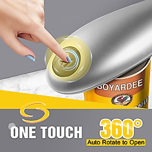 One Touch Electric Can Opener, Kitchen Gadgets Automatic Can Opener With Smooth Edge, Kitchen Gadget Can Opener Electric for Seniors with Arthritis