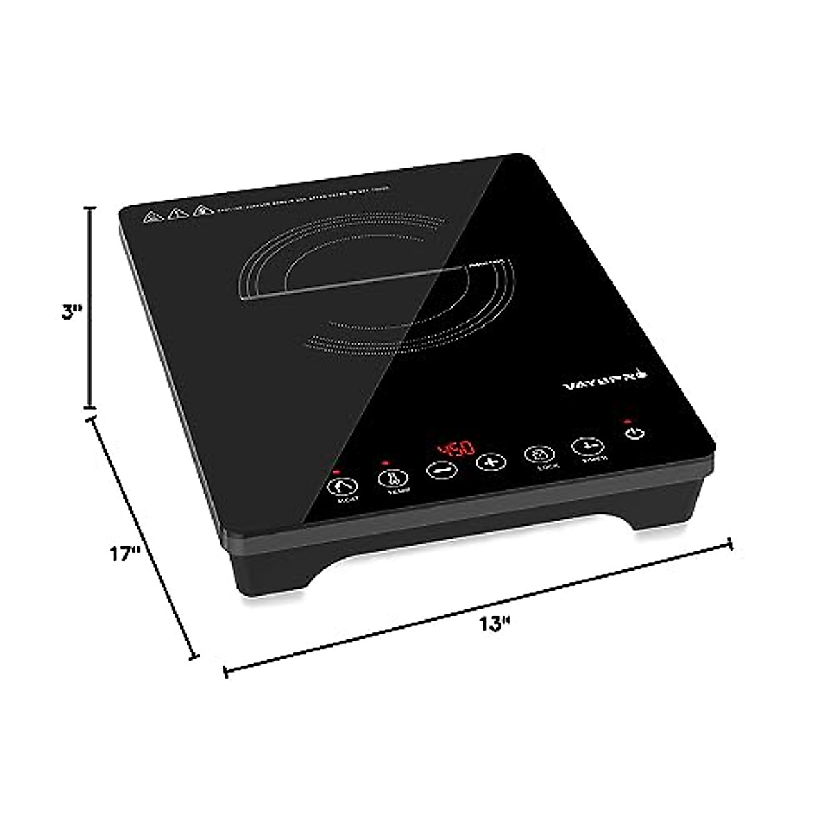 VAYEPRO vacuum sealer, 1800W Portable sealer, Portable Countertop Burner,Sensor Touch Hot Plate, Induction Stove,Kids Safety Lock and Timer function