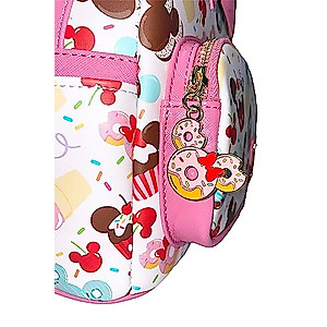 Loungefly Disney Mickey Mouse Cupcakes and Donuts Womens Double Strap Shoulder Bag Purse