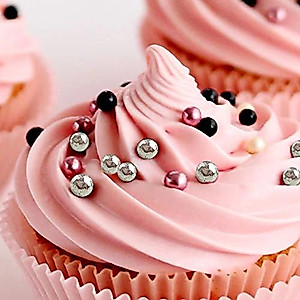 Edible Blue Pearls Sugar Sprinkles 120g/4.23 oz, Mix size Candy Pearl for Cake Decorating and Cupcake Toppers, Cookie Decorations Topping, Wedding Shower Party Valentines Halloween Christmas