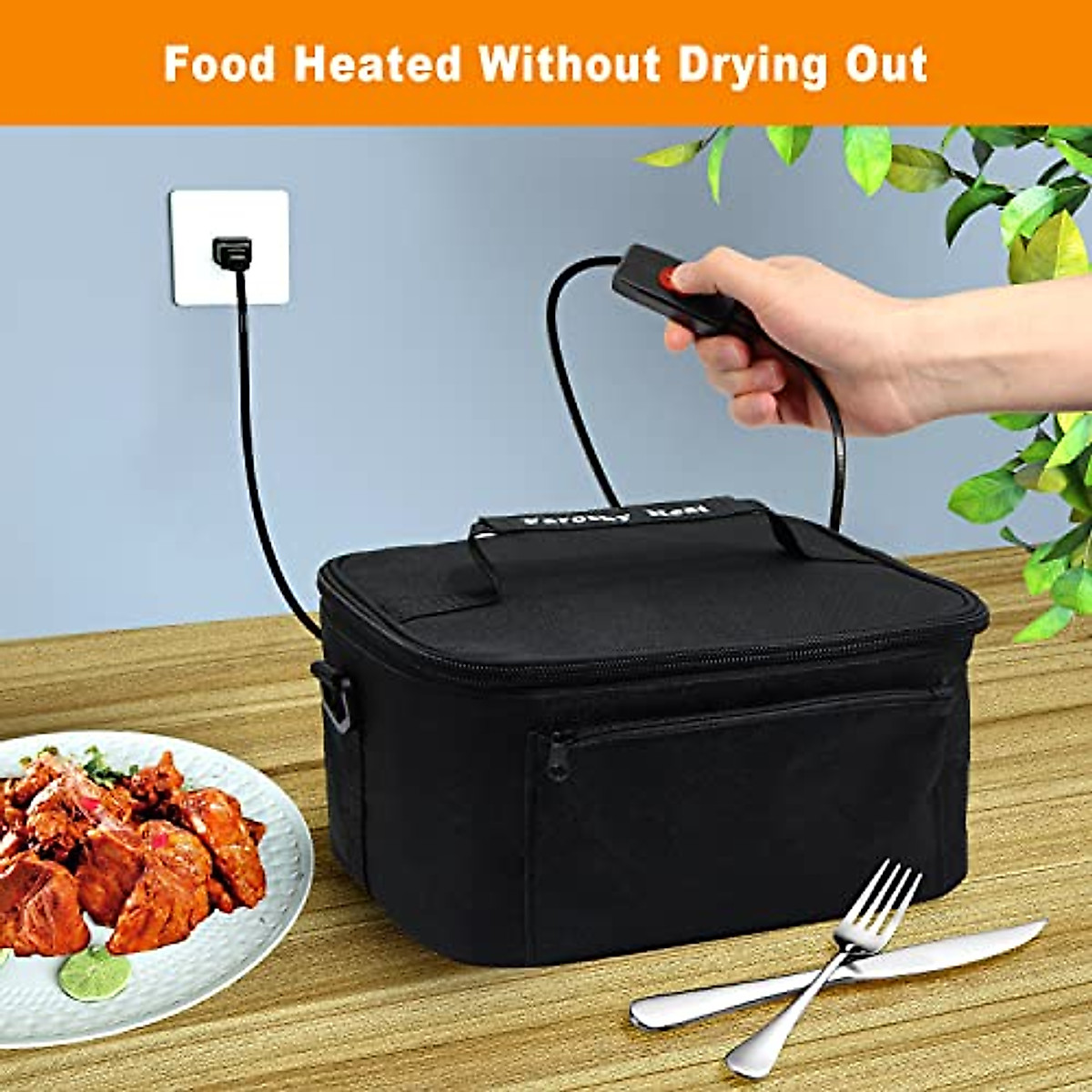 Food Warmer Lunch Box - 110V Portable Oven Lunch Box Warmer Portable Mini Microwave Personal Portable Oven Food Warming Tote Electric Lunch Box in Office Work Travel (110V)