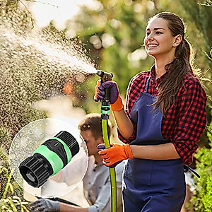 18 Pieces Quick Garden Hose Connector 3/4 Inch Thread Male and Female Hose Connectors Plastic Water Hose Fittings Hose End Adapters with 24 Pieces Rubber Gaskets and Roll of Tape