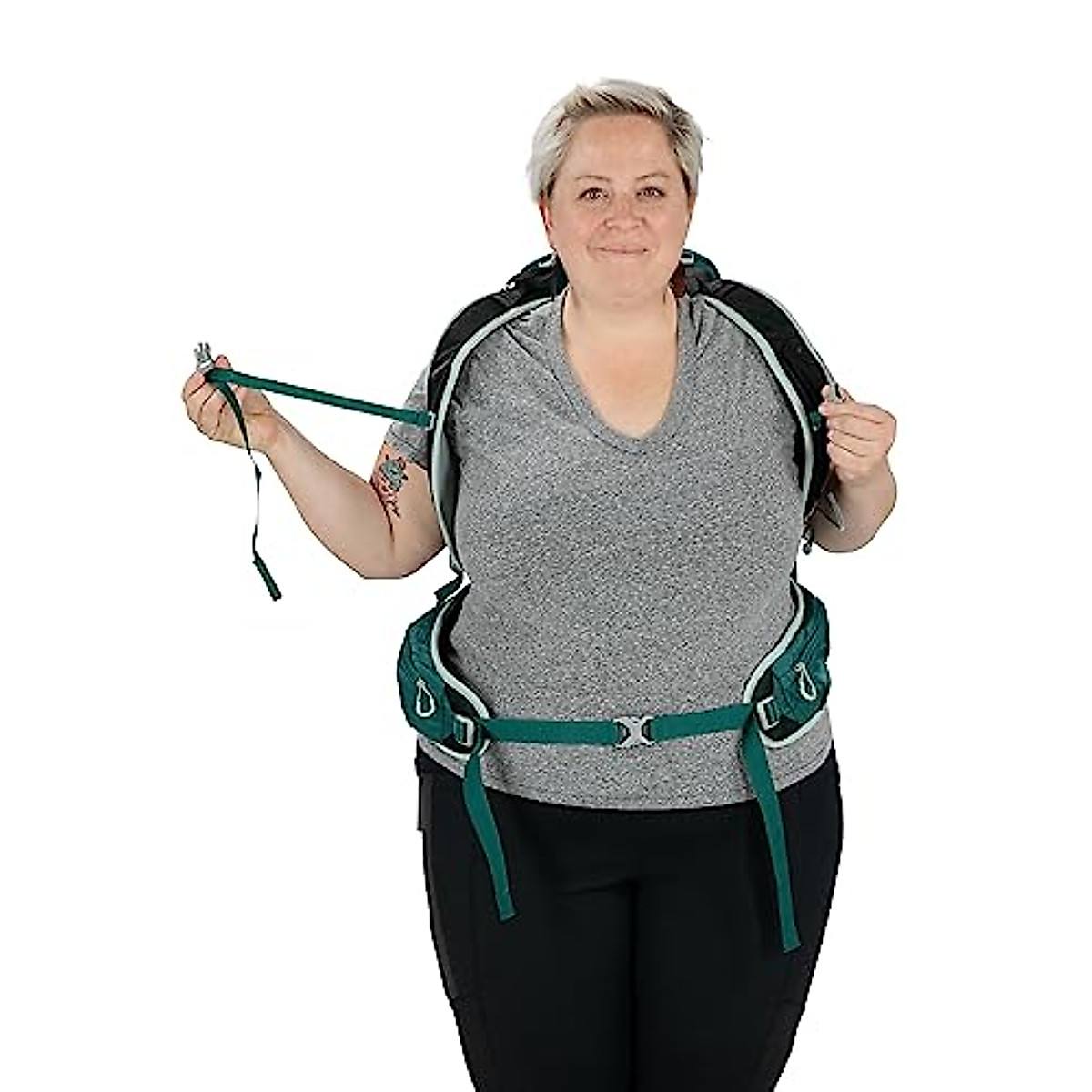 Osprey Tempest 20L Women's Hiking Backpack with Hipbelt, Jasper Green, WM/L, Extended Fit