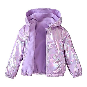 Girls Little Long Quilted Padded Light Puffer Coat Winter Coat with Soft Mini Fur Lining Newborn Winter Soft Warm Jacket