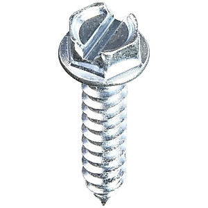 The Hillman Group 41032 Hex Washer Head Slotted Sheet Metal Screw, 12-Inch x 1-Inch, 50-Pack