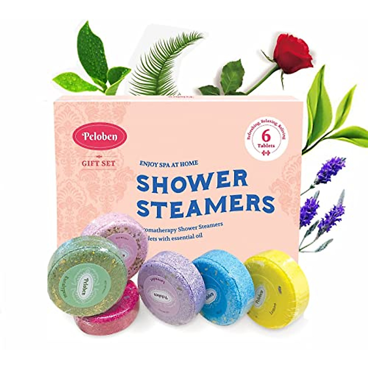 Viebeauti Shower Steamers, Eucalyptus Scented Aromatherapy Shower Steamers, Shower Bomb, Aromatherapy Vapor Steam Tablets