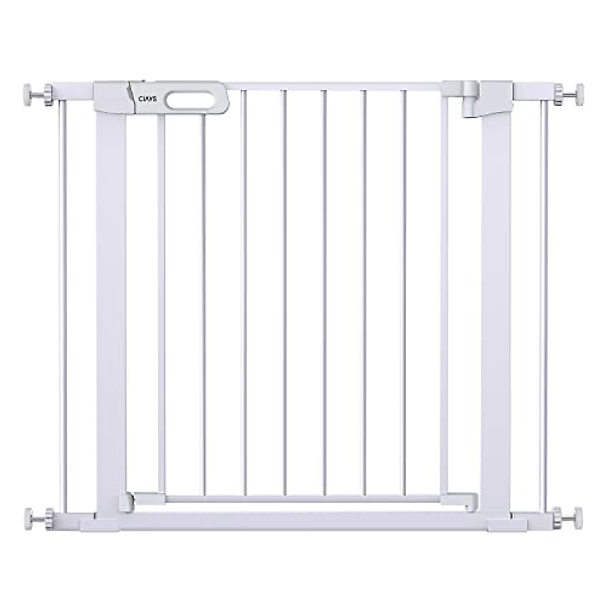 Ciays 29.5” to 37.8” Safety Baby Gate, Extra Wide Auto-Close Dog Gate for Stairs, Easy Walk Thru Indoor Pet Gate for Doorways and Rooms, White Child Gate Easy Pressure Mounted Installation
