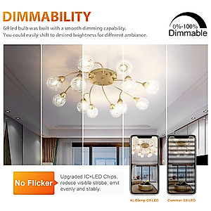 KLG G9 LED Light Bulb Dimmable 5W Natural White 4000K, 40W 60W Halogen Equivalent, G9 Bi Pin Base Base Bulbs, 500lm, AC 120V for Home Lighting, Pack of 5