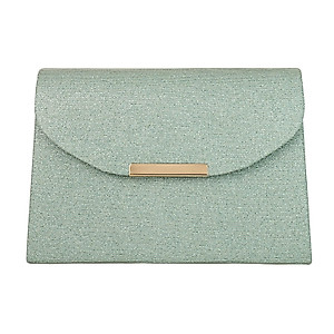 ZHANNI Women's Evening Bag Party Clutches Wedding Purses Cocktail Prom Handbags with Frosted Glittering(Green)