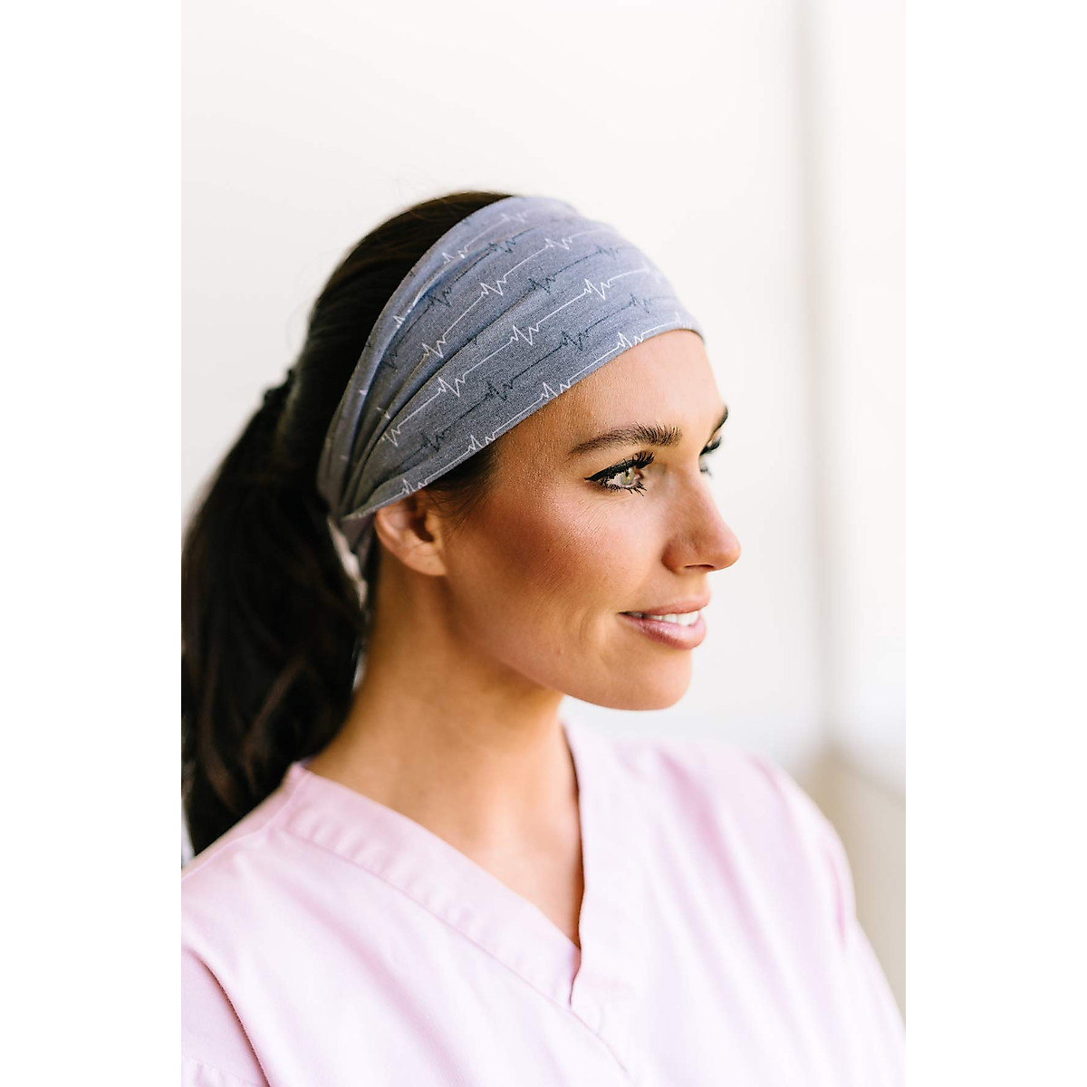 Maven Thread Nightingale Workout Headbands, 4" Thick Non Slip Sweatbands for Women - 2pk, Ideal for Yoga, Exercise, Running, Gym - One Size - Black