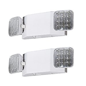 CM MZY Emergency Lights with Battery Backup,Commercial Emergency Light,Two Adjustable LED Light Head Emergency Lighting Fixtures,120-277V AC, UL Certified,2PCS