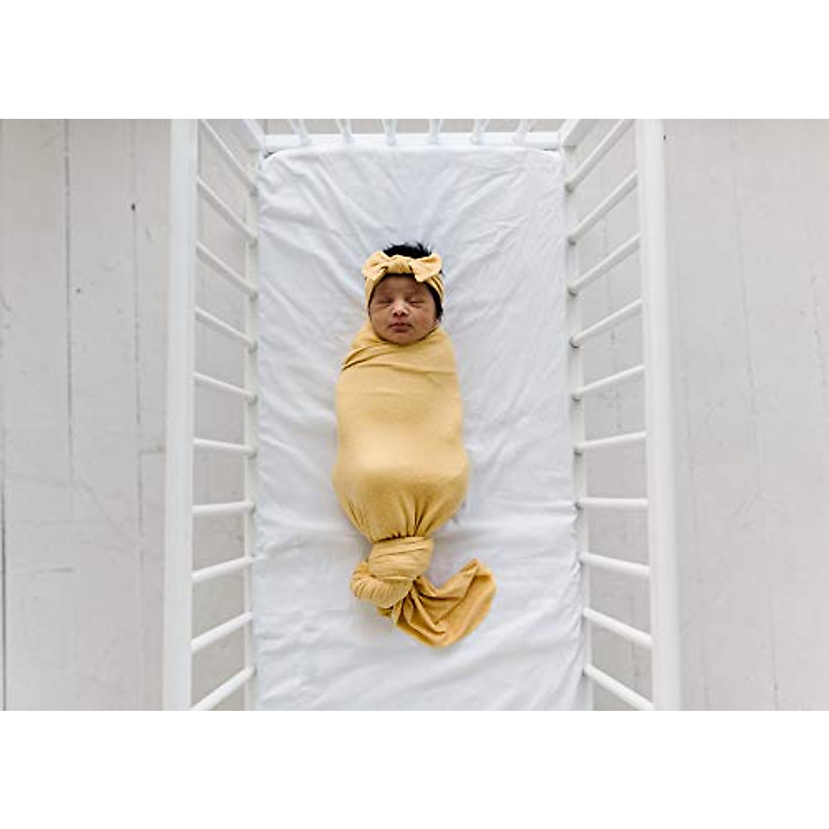 Copper Pearl Baby Swaddle Blanket - Premium Knit Baby Blanket, Large Soft Stretchy Receiving Blankets for Baby Boy and Girl, Swaddles for Newborn, Infant, and Toddler (Marigold)