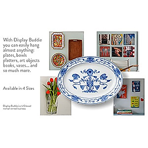 Display Buddie 3-Pak Extra-Large Adjustable Plate Hanger for Plates, Platters, Bowls & Oval, Square, Rectangular Objects up to 18"-24" Diameter and up to 10 lbs…