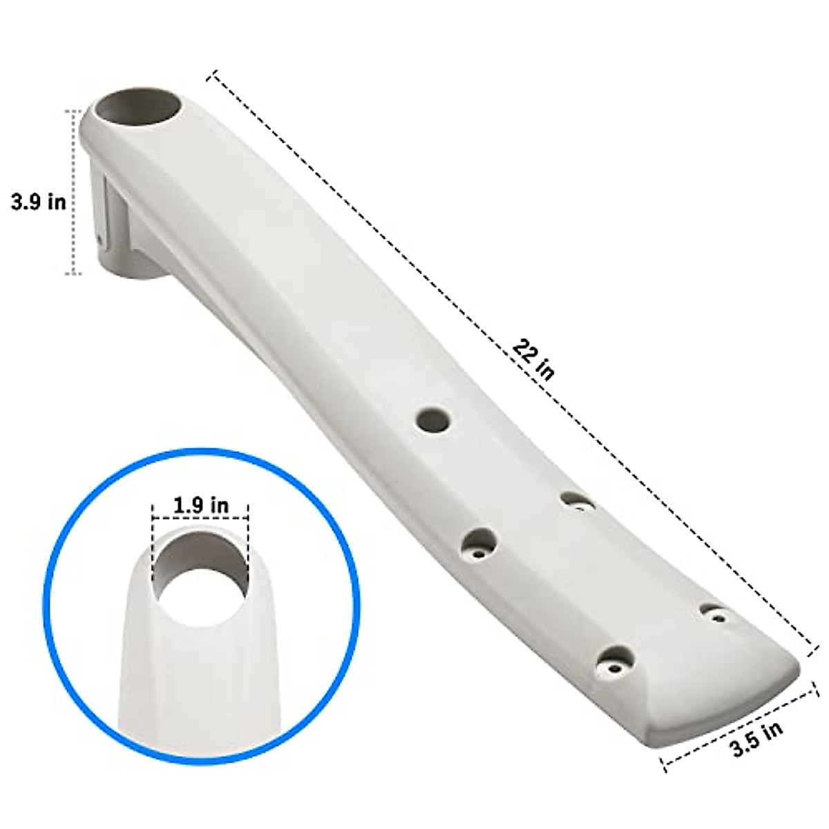 Deck Support 160-0001PG for Above Ground Swimming BiltMor ladders or Pool Steps (Pearl Gray) - 2Pack