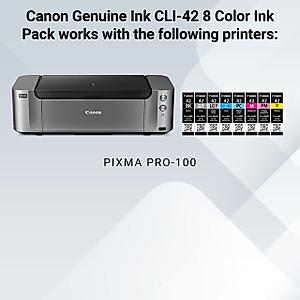 Canon CLI-42 8 PK Value Pack Ink, 8 Pack Compatible to PIXMA PRO-100