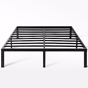 NOAH MEGATRON California King Size Platform Bed Frame 14 Inch Heavy Duty Metal Steel Slat Solid Mattress Foundation, Underneath Storage, No Box Spring Needed, Noise Free, Easy Assembly