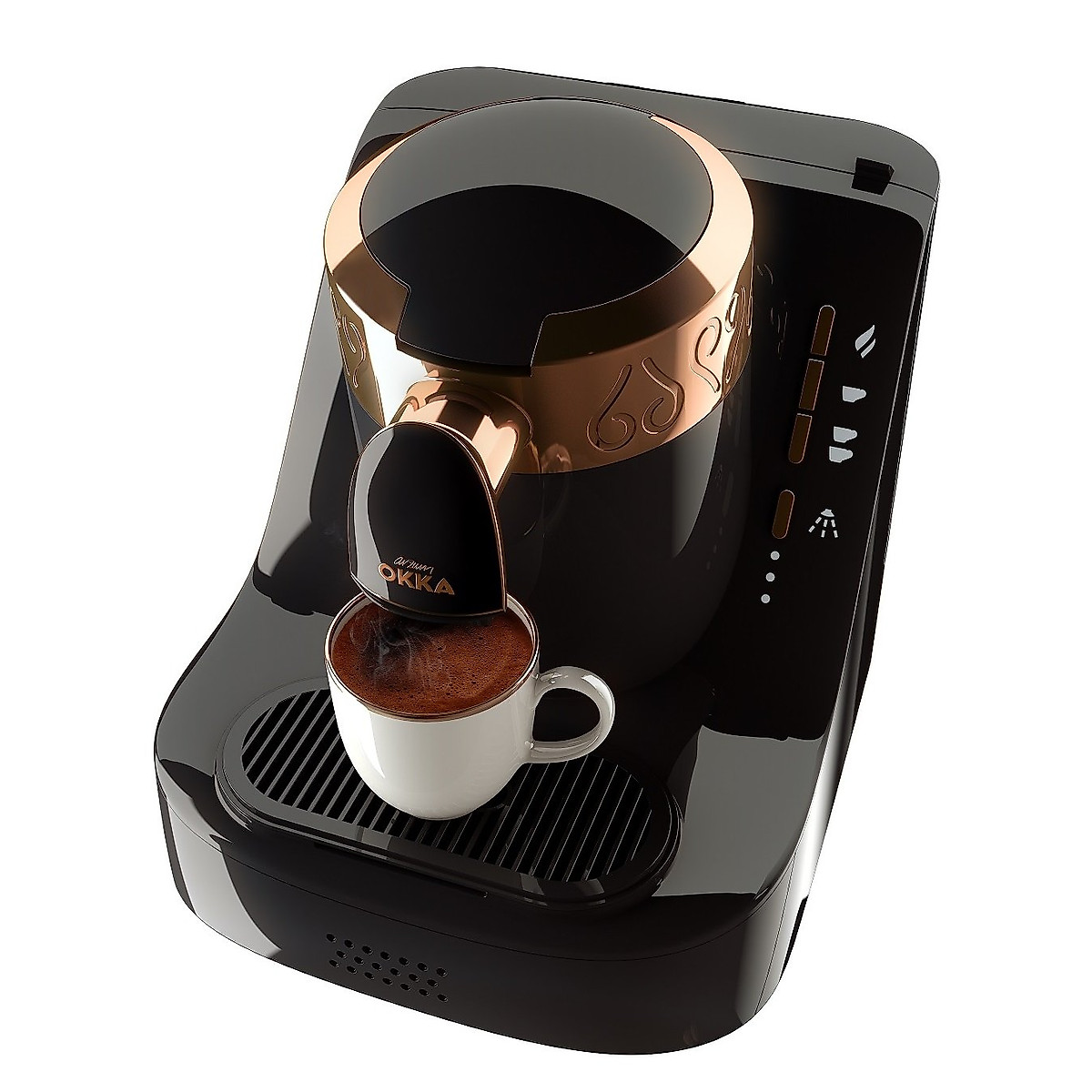 Arzum Okka Automatic Turkish/Greek Coffee Machine, USA 120V UL, Black/Copper (Gold)