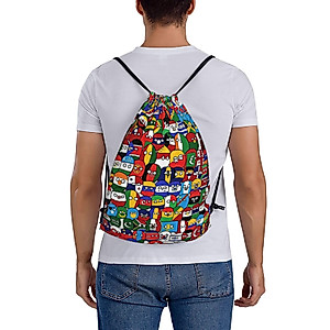 Woidxzxza Countryball Drawstring Backpack Unisex Lightweight Sport Sackpack Gym Bags Storage Cinch Bag