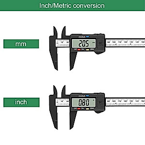 Digital Caliper, 0-6" Calipers Measuring Tool - Electronic Micrometer Caliper, Auto-Off Feature, Inch and Millimeter Conversion+ 1 Pack Tape Measure Measuring Tape for Household/DIY Measurement…