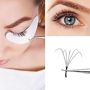 VEYES INC Lash Extension Supplies Premade Fans Eyelash Extensions Mixed Tray 8D 0.07 D curl 9-16mm Short Stem Volume Lashes Matte Black 320FANS