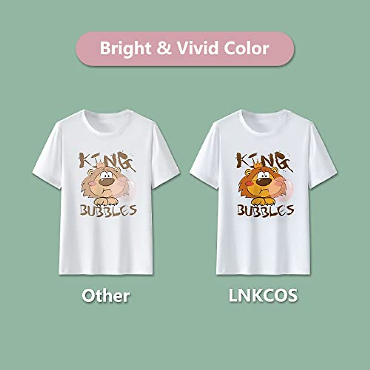 LNKCOS 500ML Sublimation Ink for Epson EcoTank ET-2400 ET-2800 ET-2803 ET-2720 ET-2750 ET-2760 ET-2850 ET-3710 ET-3830 ET-3850 ET-4700 ET-2820 ET-4800 ET-4850 ET-15000 F170 (ICC-Free/Syringe-Free)