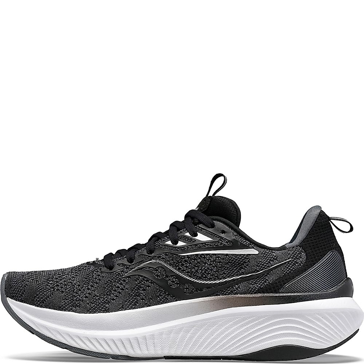 Saucony Echelon 9, Running Shoe Womens, Black/White, 8.5