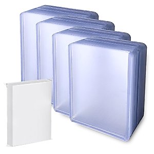 100ct TopLoaders and Card Sleeves,Card Protectors Hard Plastic, 3" x 4" Regular Fit for Trading Card,Baseball Card, Sports Cards (50pc Toploader+ 50pc Penny Sleeves)