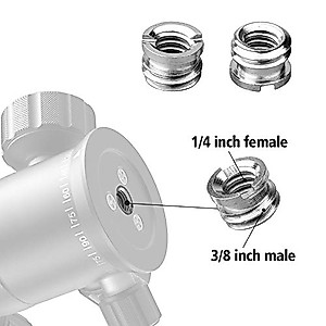 Camera Mount Screw,ChromLives 1/4 to 3/8 Tripod Screw Adapter,1/4 to 1/4 Screw,3/8-20 Converter Thread Screw Adapter,Camera Hot Shoe Mount Adapter to 1/4 for Camera Monopod,Ballhead Flash Light,22Pack
