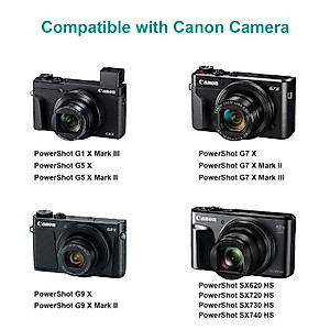 Hisewen NB-13L Battery 2 Pack and Dual USB Charger for Canon PowerShot G7 X Mark II, G7 X, G1 X Mark III, G5 X, G9 X, G9 X Mark II, SX620 HS, SX720 HS, SX730 HS, SX740 HS