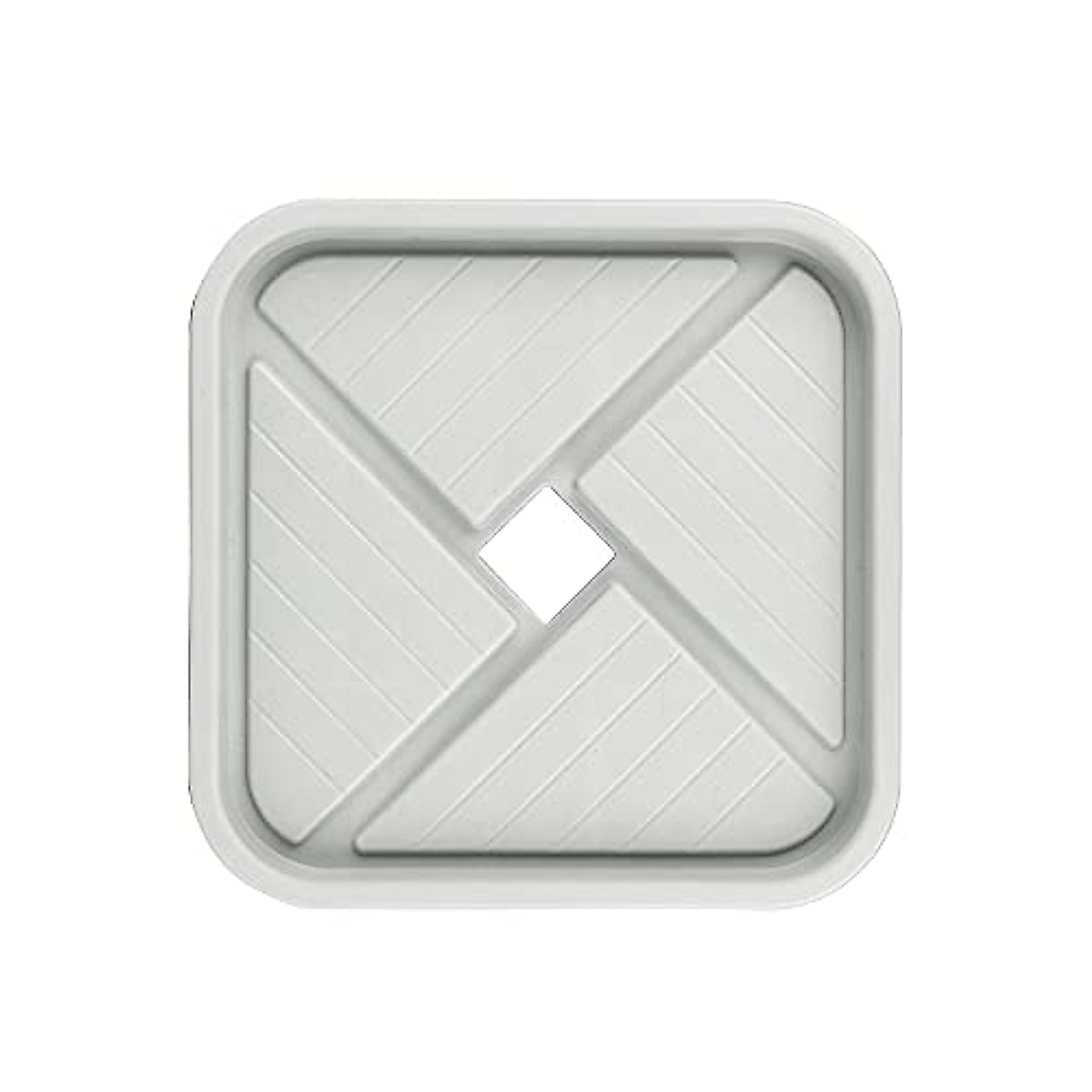 BangQiao 2 Pack 8.80 Inch Base Width Gray Plastic Square Plant Caddy with Wheels, Drainage,and Water Container, Rolling Pot Dolly Trolley Stand Holder Pallet with Caster for Indoor Outdoor Planter