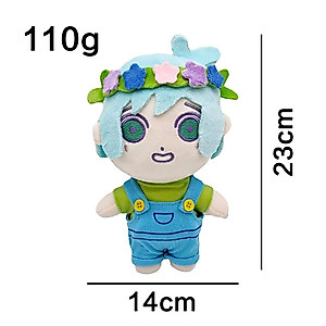 WOLONGLO Omori Plush Toy Stuffed Doll Pillow Anime Characters Cartoon Merchandise Props Game Characters Plush Toys for Game Lovers. (Blue)