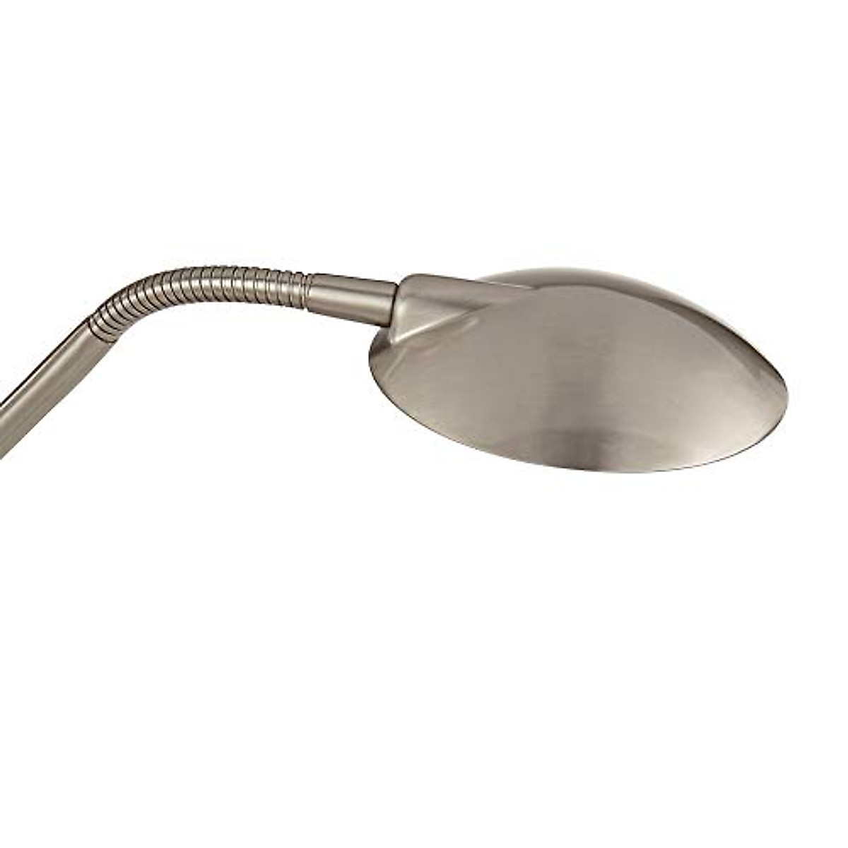 360 Lighting Canby Modern Torchiere Floor Lamp Standing with Side Light LED 72" Tall Brushed Nickel Silver Metal White Acrylic Diffuser for Living Room Reading House Bedroom Home Office