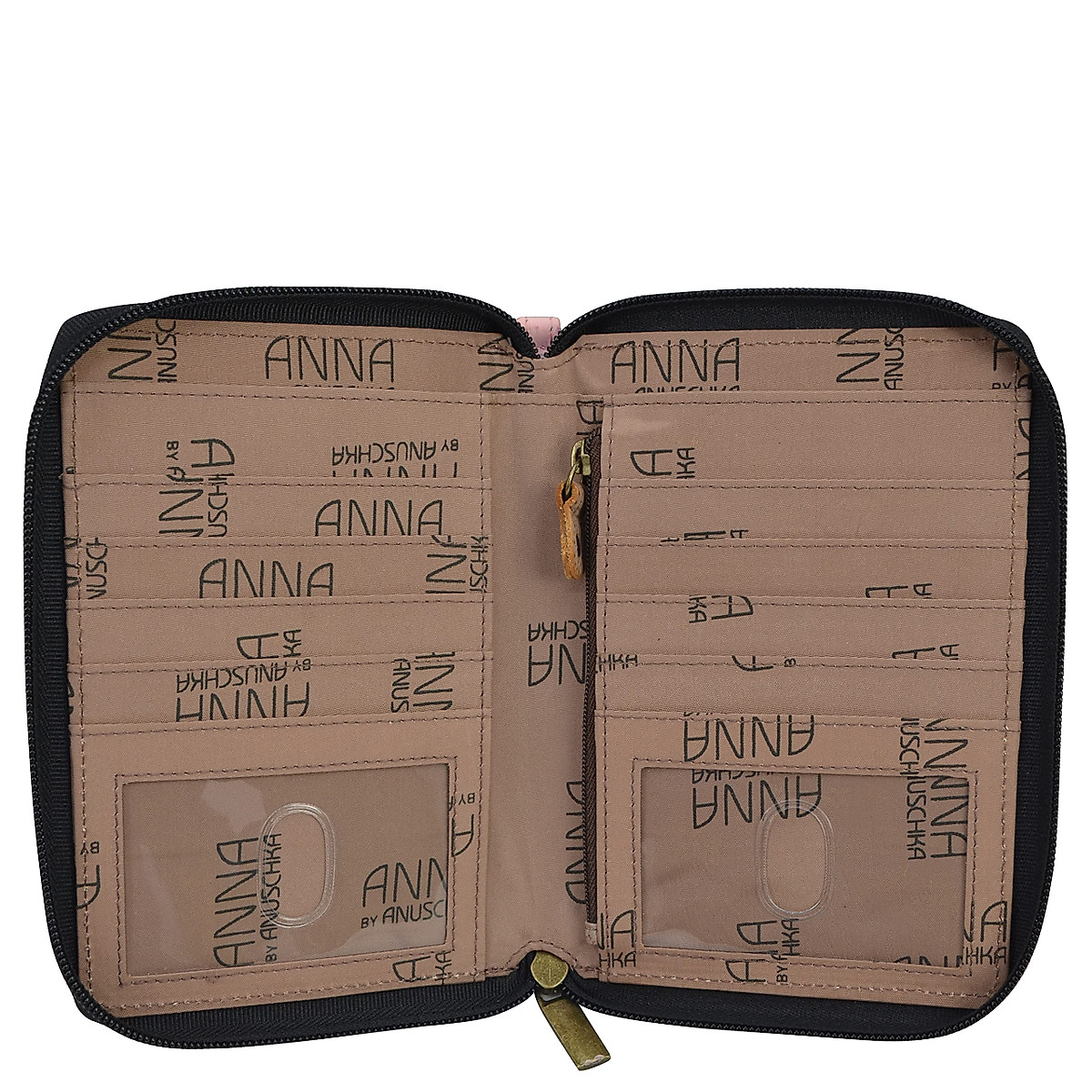 Anna by Anuschka Women's Hand-Painted Genuine Leather Passport Organizer Writslet - Butterfly Garden