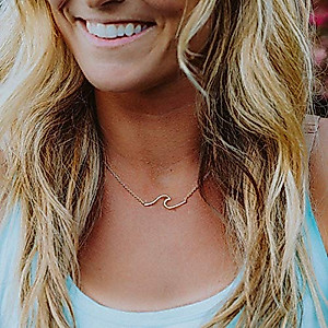 Pura Vida Gold Wave Coast 16" Necklace - Gold Plated .925 Sterling Silver Necklace