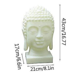 zenggp Buddha Head Solar Garden Lights Up Warm Light Zen Garden Buddha Patio Outdoor Decor Lighting