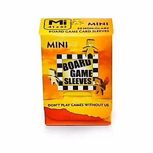 Arcane Tinmen Mini Non-Glare Board Game Card Sleeves – 41mm x 63mm – Bundle of 2 – 100 Sleeves Total