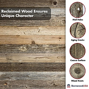 BARNWOODUSA Farmhouse 16x20 Picture frame 1 1/2 inch Molding 100% Reclaimed Wood Rustic Smokey Black