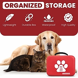 NENUMM Adventure Medical Pet First Aid Kit for Dogs & Cats - Waterproof, Lightweight EVA Emergency Kit with Organized Storage, Essential camping essentials, travel essentials