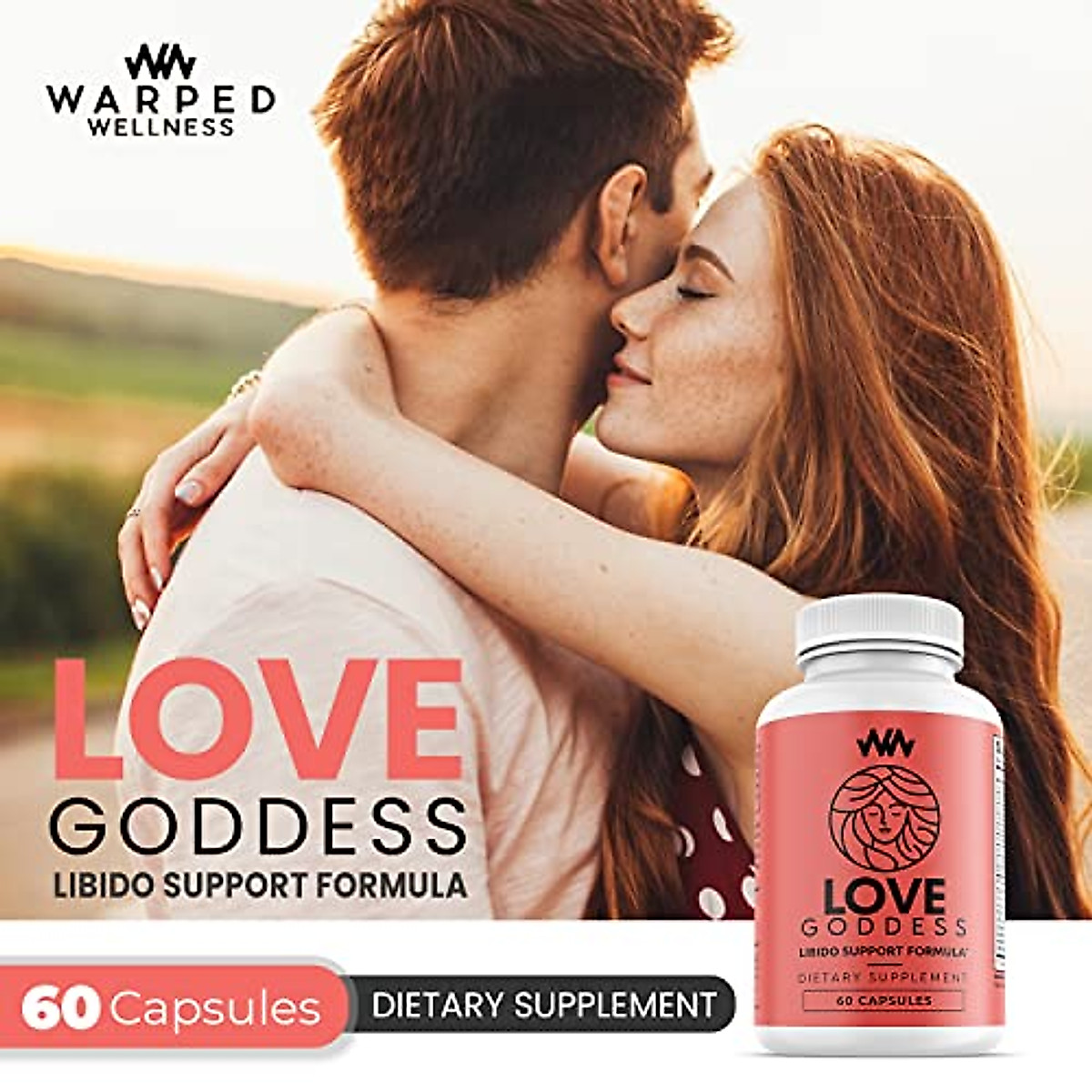 Womens Supplement That Boosts Libido | Enhance Intimacy, Passion and Desire | Miura Puama for Female Specific Arousal | Love Goddess | Vitamin | Warped Wellness
