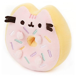 GUND Sprinkle Donut Pusheen Sweet Dessert Squishy Plush Stuffed Animal Cat Squishy and Satisfyingly Stretchy Fabric, for Ages 8 and Up, Pink and Mint, 4”
