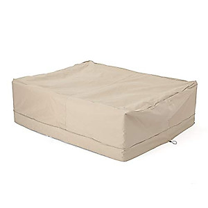 Christopher Knight Home Shield Outdoor Waterproof Fabric Chat Set Cover, Beige