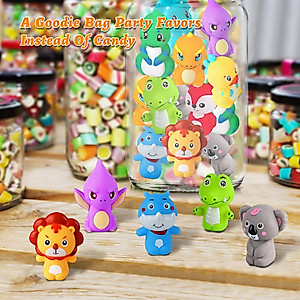 Vanmor Rubber Animal Bath Finger Puppets for Toddlers, Finger Puppets for Kids Easter Basket Stuffers Egg Fillers, Silicone Finger Toys for Baby Pinata Fillers Goodie Bag Fillers Party Favors