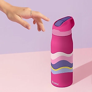 Ottle Cove Cruiser Stainless Steel Water Bottle - 24 oz Insulated Flask with Leak Proof Lid BPA-Free - Reusable Gym Water Bottle for Travel, Camping & Sports - Classic Wave